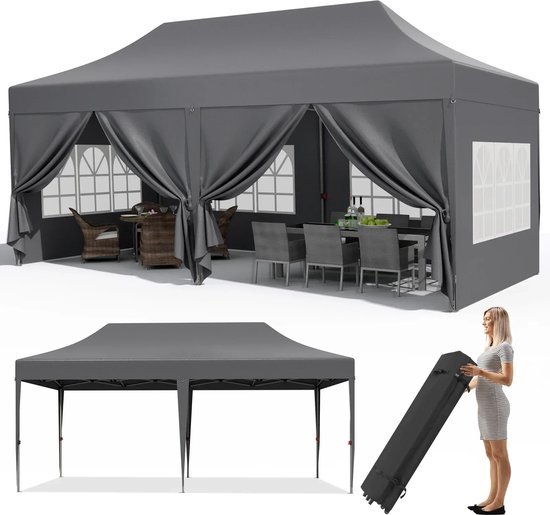 Easy up partytent - Paviljoen tent - 3x6 m Partytent opvouwbaar ...