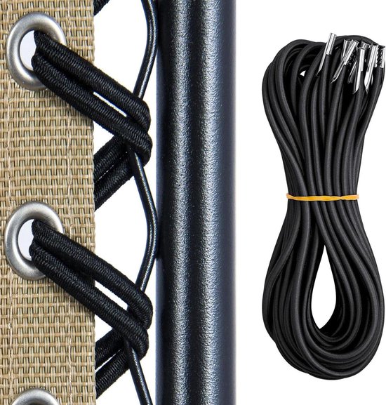 4 Pieces Black Elastic Replacement Ropes for Zero Gravity Garden Chair ...