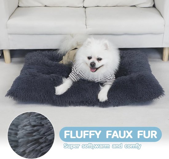 Groot Pluche Hondenbed voor Rustige Slaap - Afwasbare Anti-Stress ...