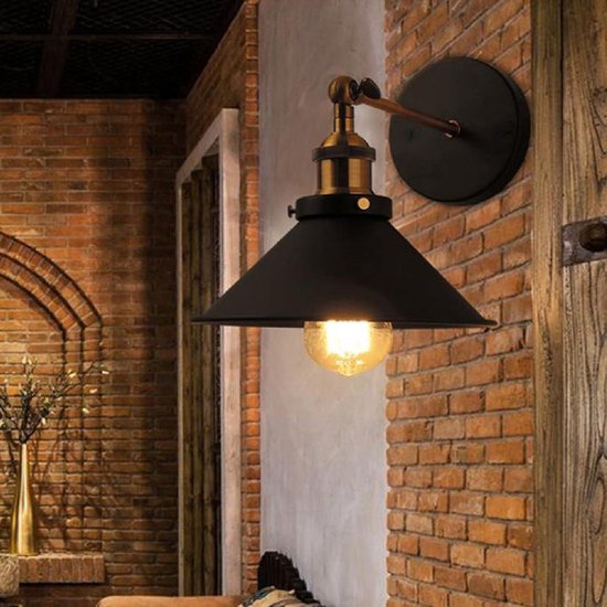 Vintage Indoor Wall Lights with Metal Shade Screen Mats for Home ...