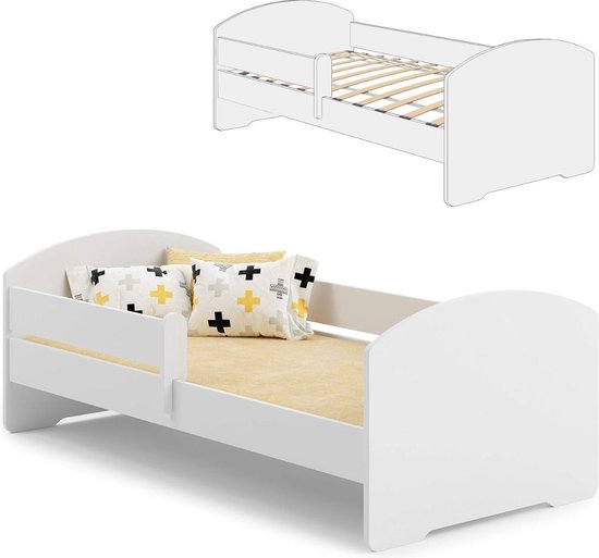 ApexArte® Kinderbed - Peuterbed - Babybed - Wit | bol