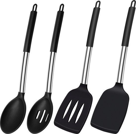 La'Moussawi ® Hittebestendige Siliconen Spatel- en Lepelset voor Koken ...