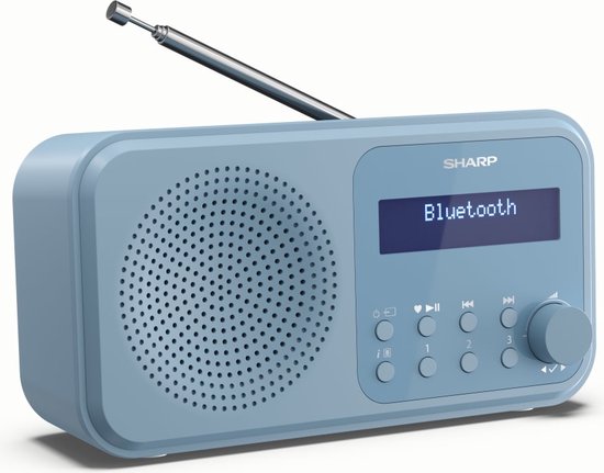 Sharp DR-P420(BL) Portable DAB - FM radio met Bluetooth - blauw | bol.com