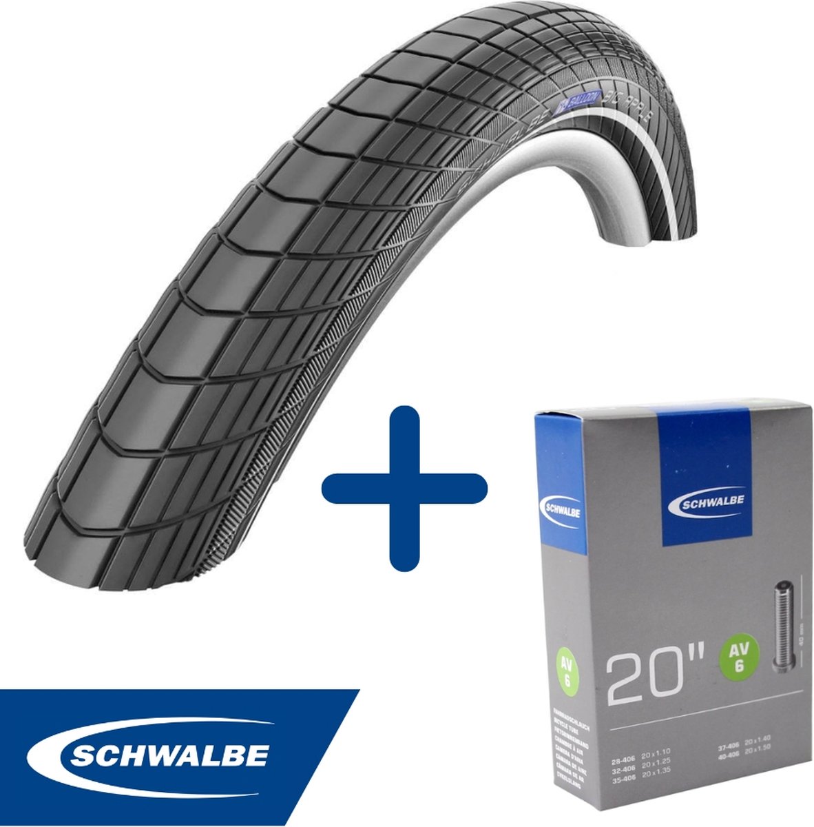 Schwalbe bundel - Fietsband - Binnen- & buitenband - Big Apple R-Guard & AV6 - 20 inch... | bol.com