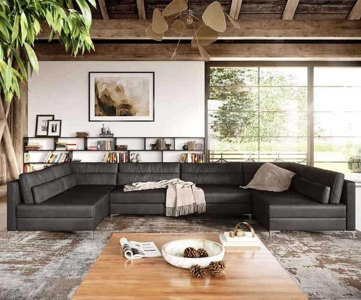 Hoekbank Julio xxl Vintage Black | bol.com