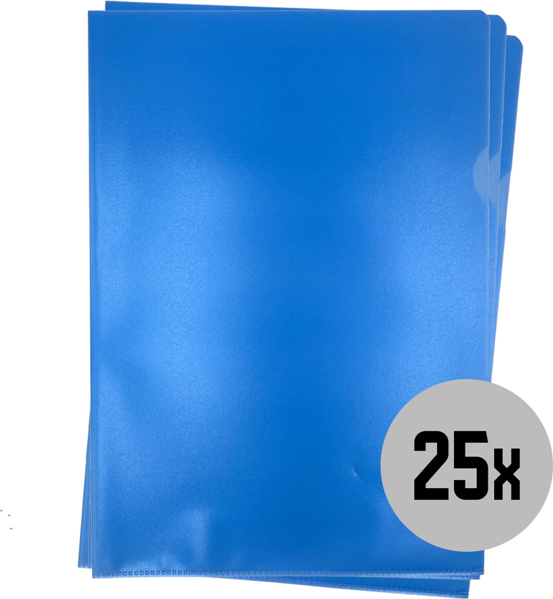 DULA Insteekhoezen A4 - Blauw - Nerf - L-mappen - 25 stuks | bol.com