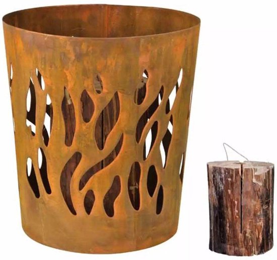 Esschert Design - Zweedse fakkel Vuurkorf roest - Staal - Vuurkorf - 32 ...
