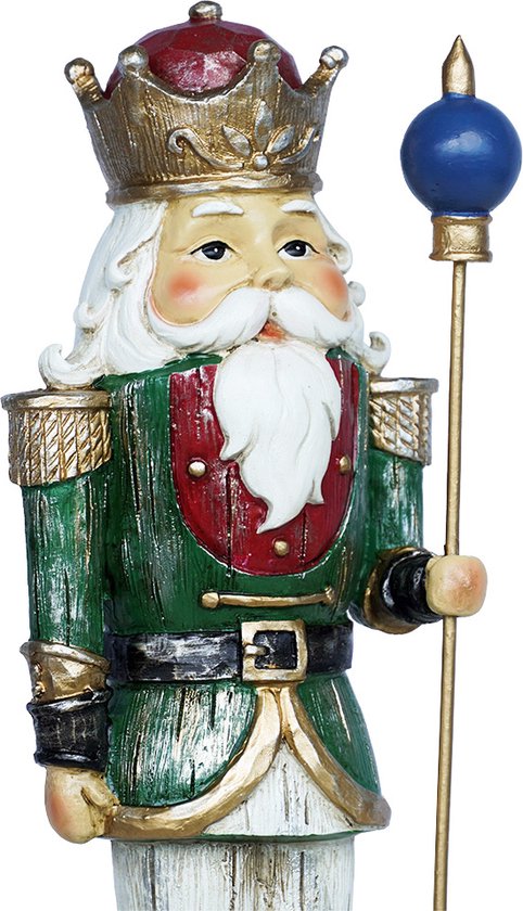 Kristmar Notenkraker kerst pop - Polyresin kerstdecoratie - Groen - 8 ...