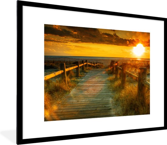 Poster in lijst - Fotolijst 80x60 cm - Posters - Zon - Strand - Duin ...