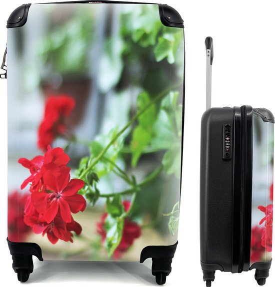 MuchoWow® Koffer - Hangende rode geranium - Past binnen 55x40x20 cm en ...