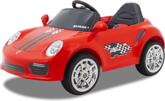 Kijana Elektrische Kinderauto Porsche Style Rood - Krachtige Accu - Op ...