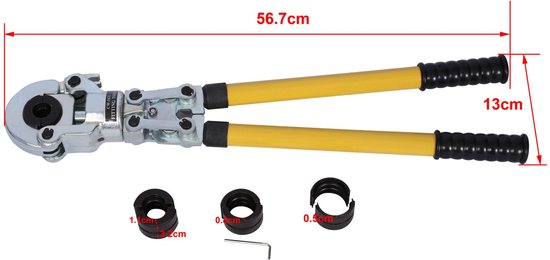 Krimptang buizenkrimptang alu verbindingen PE-X 16-32mm TH profiel | bol