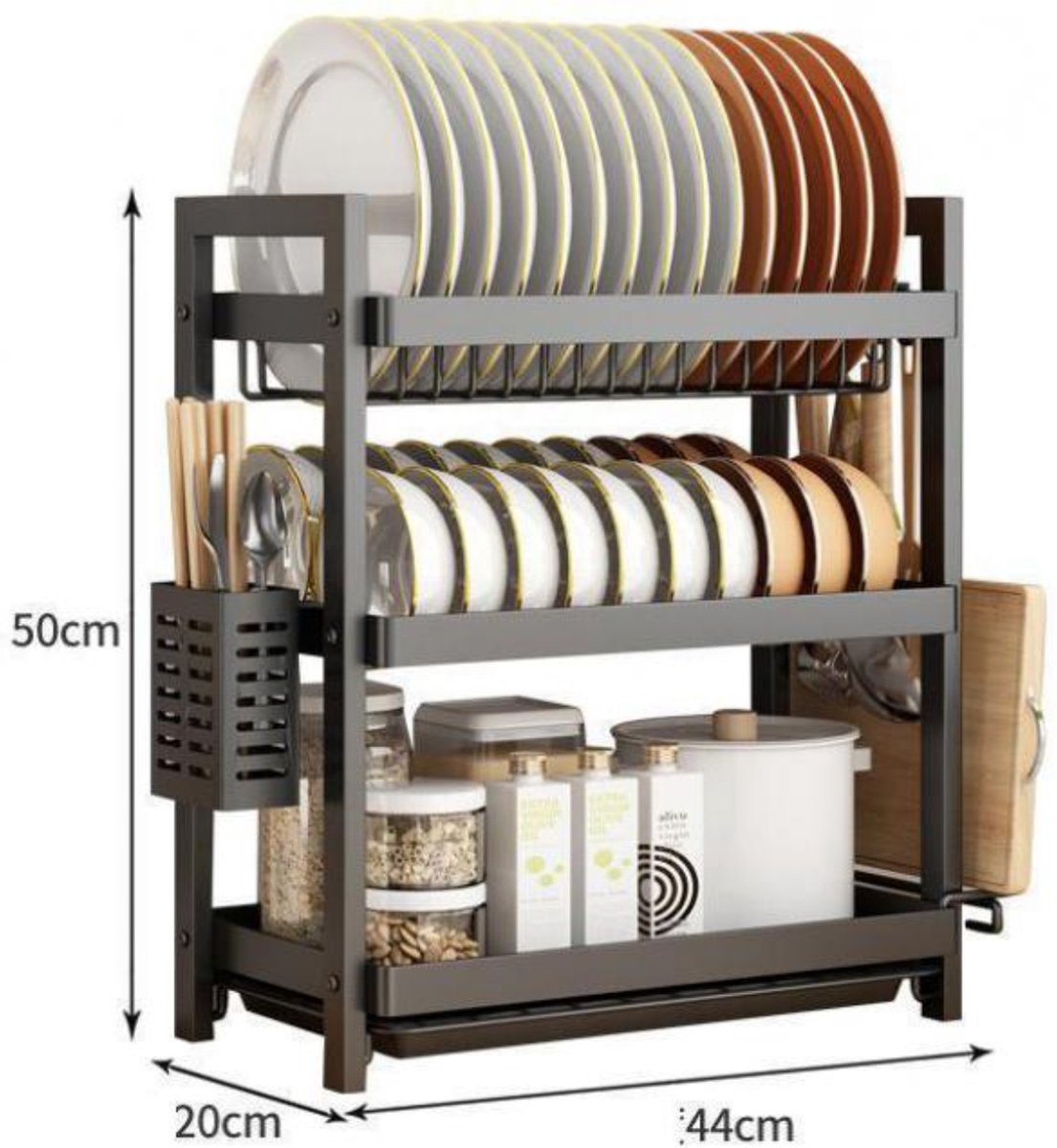 Homesse Drielaags Afdruiprek - Afdruiprek met Lekbak - Afdruiprek - Rek ...