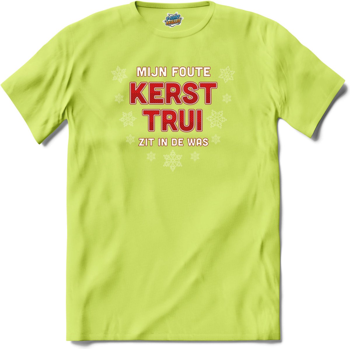 Mijn foute kersttrui zit in de was - T-Shirt - Meisjes - Appel Groen ...