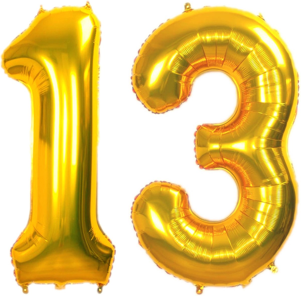 Folie Ballon Cijfer 13 Jaar Goud Verjaardag Versiering Helium Cijfer ...