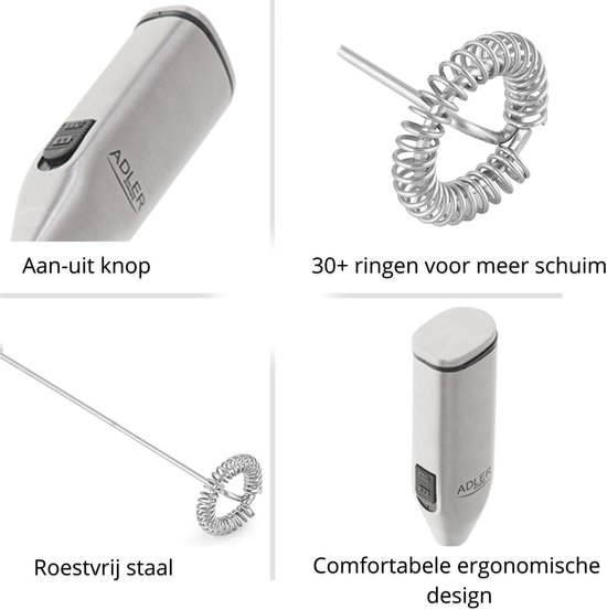 Melkopschuimer - Melkklopper - Melkopschuimer handmatig - Melkschuimer ...
