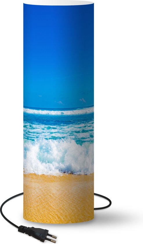 Lamp - Nachtlampje - Tafellamp slaapkamer - Strand - Zee - Blauw - 50 ...