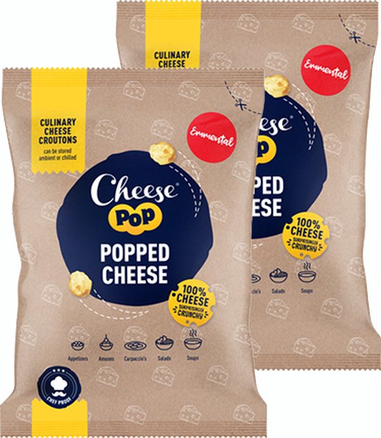 Cheesepop - Gepofte Emmental kaas - 2x 500g | bol