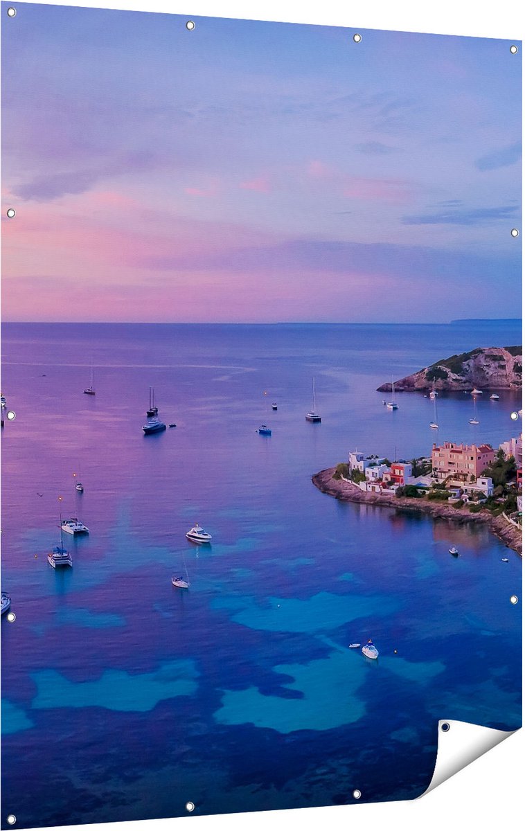 Gards Tuinposter Ibiza met Boten op het Water bij Zonsopgang - 120x160 ...