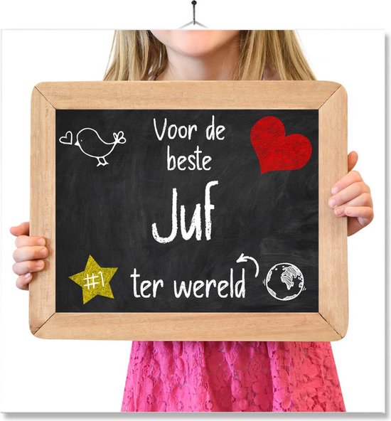 Tegel Met Opdruk | Verjaardag kado | Toilet WC | Voor de beste juf ter ...