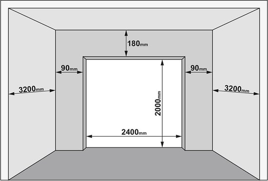 Vente-unique Sectionale garagedeur grijs gegroefd effect met motor ...