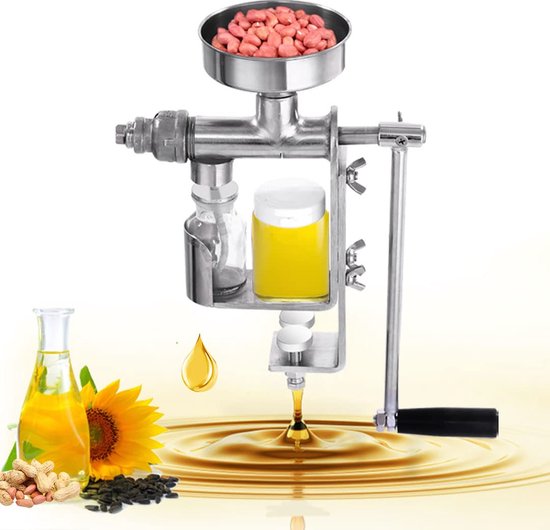 Notenolie persmachine - Handmatig olie persen uit noten en zaden - RVS ...