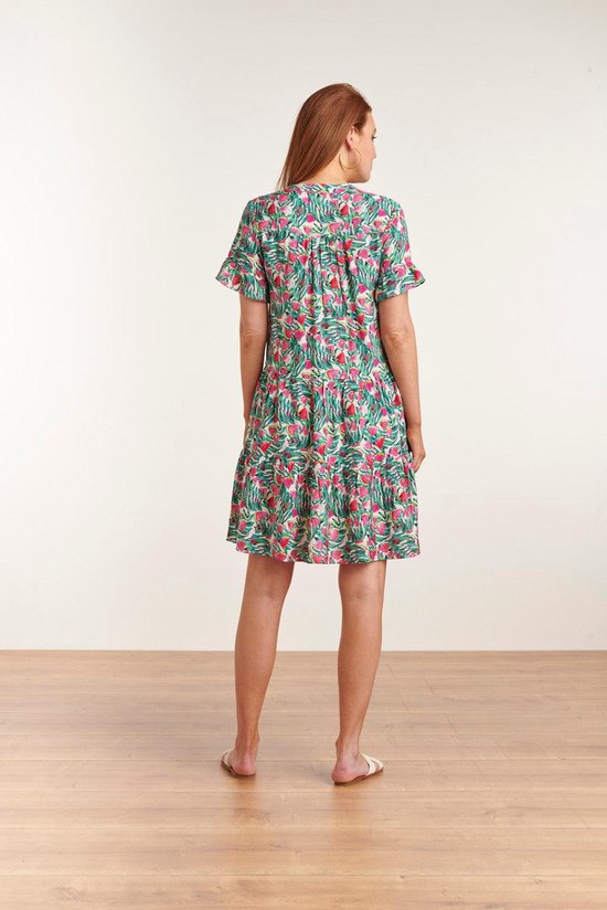 Smashed Lemon - Dames Met Abstracte Opdruk in De Zomer Jurt - white ...