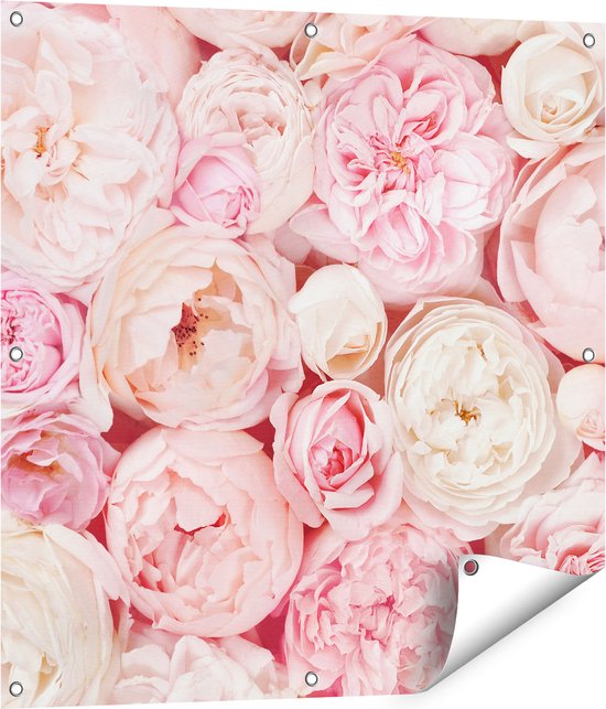 Gards Affiche de jardin Bouquet de Roses Witte Roses - Fleurs - 80x80 ...