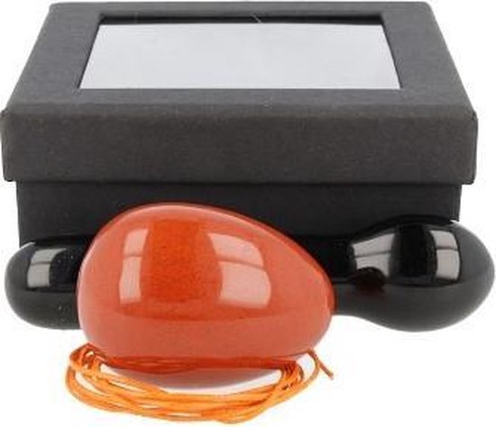 Yoni Massage Set Jaspis Obsidiaan 9 5 Cm Rood Zwart