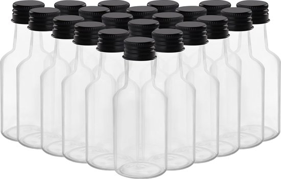 Belle Vous Mini-Drankflessen (48 Stuks) - Herbruikbare Plastic Fles van ...