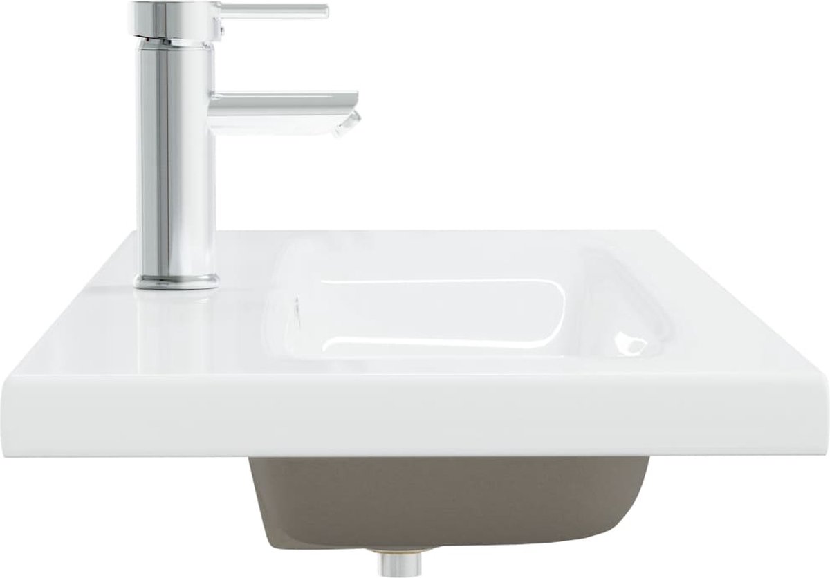 Furniture Limited - Inbouwwastafel met kraan 101x39x18 cm keramiek wit ...