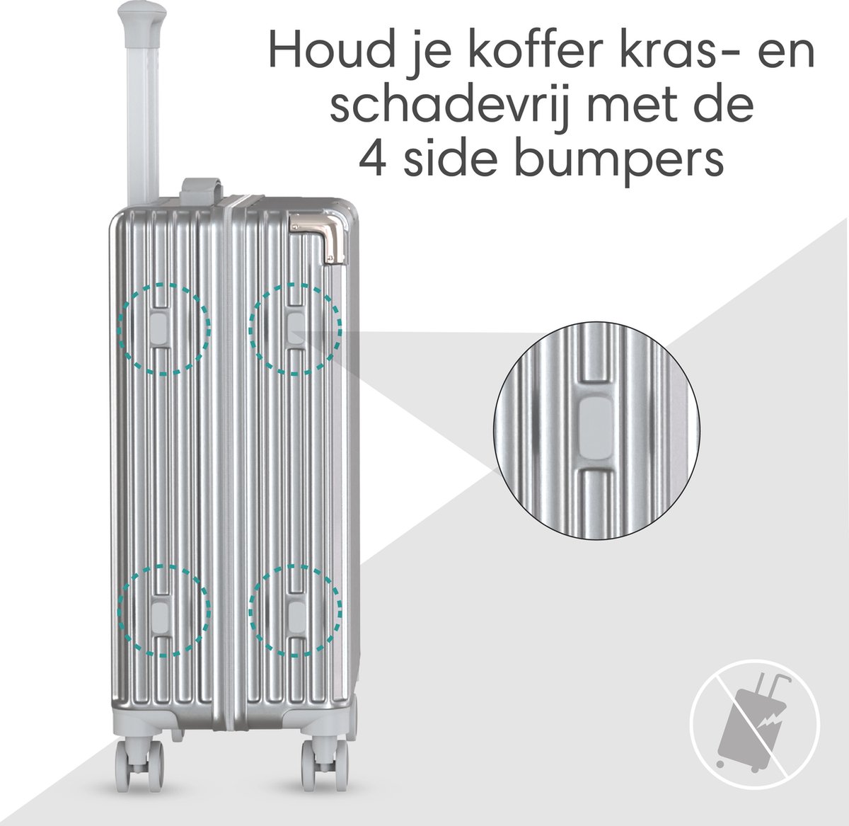 Voyagoux® - Reiskoffer Large - 113L - Koffers - Reiskoffer met wielen ...