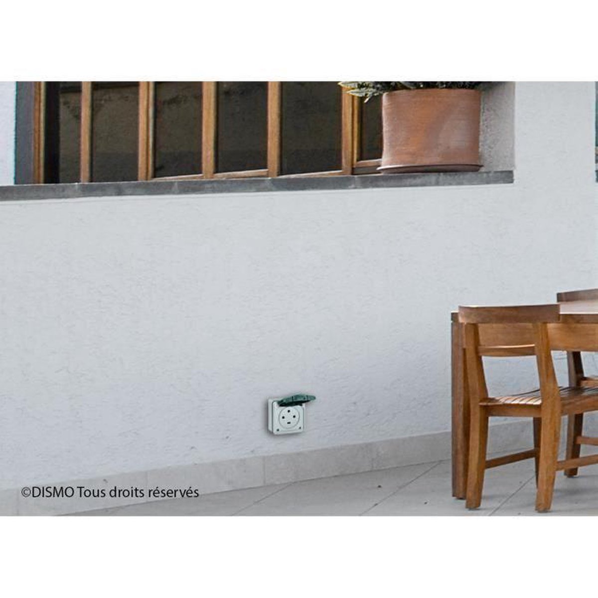 LEGRAND Stopcontact IK08 3P + T 20A waterdichte IP55 met sluiter 90x90 ...