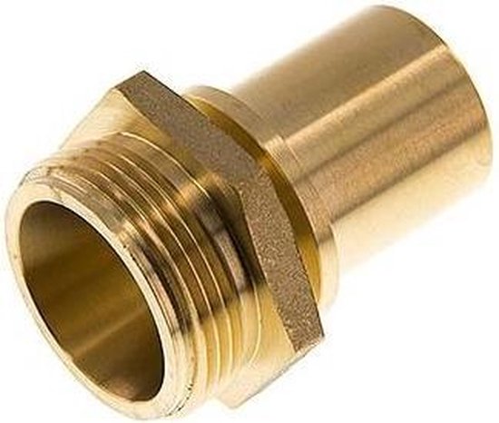 G 2 1/2'' Buitendraad x 63mm Messing Slangpilaar met Veiligheidskraag DIN 2817 -... | bol