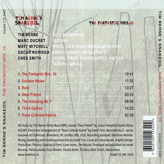 Tim Berne's Snakeoil - The Fantastic Mrs. 10 (CD), Tim Berne's Snakeoil | Muziek | bol