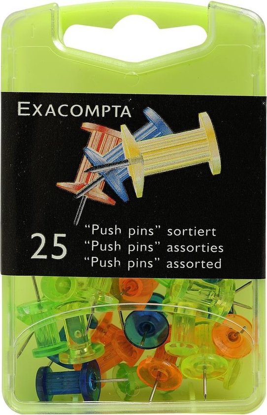 6x Doos met 25 prikbordspelden Push Pins - punthoogte 7mm - 10mm ...