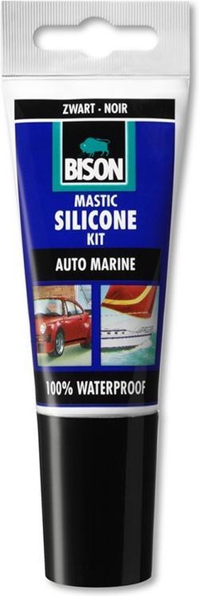 Bison Siliconenkit Auto Marine Tube - Zwart - 60 ml | bol