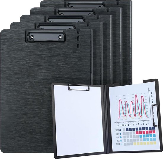 Klembord map met clip - Set van 5 A4 klemborden - Clipboard | bol