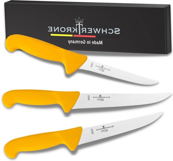3-piece stainless steel Butcher knife set - Schwertkrone Solingen ...