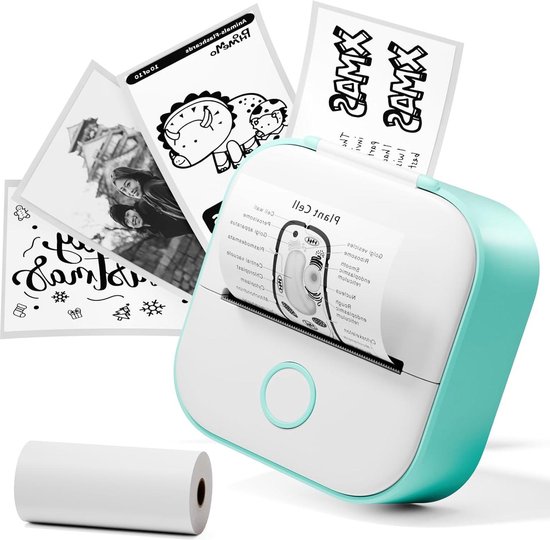 Mini Sticker Printer - Portable Wireless Bluetooth Printer for DIY ...