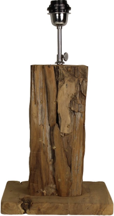 Kelly Tafellamp voet - 25x25x50cm - Naturel - Teak, tafellamp ...