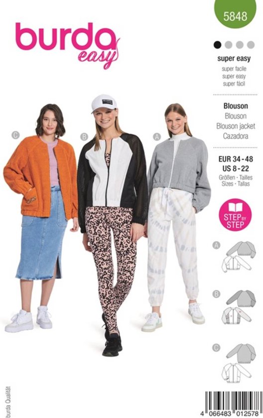 Burda Naaipatronen Dames - Maat 48/Maat 46/Maat 44/Maat 42/Maat 40/Maat ...