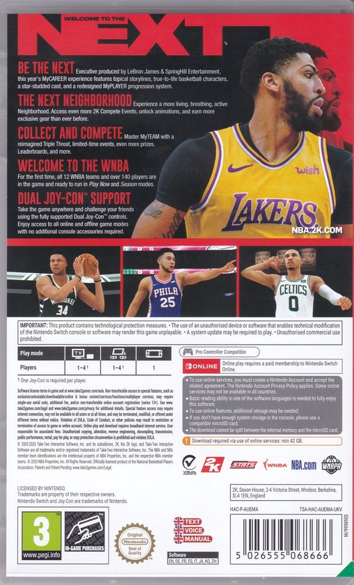 NBA 2K20 - Anthony Davis (Switch) | Jeux | bol