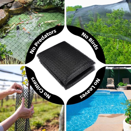 Zware vogelgaas 23m x 20m voor planten fruitbomen - 50 kabelbinders, 10 ...