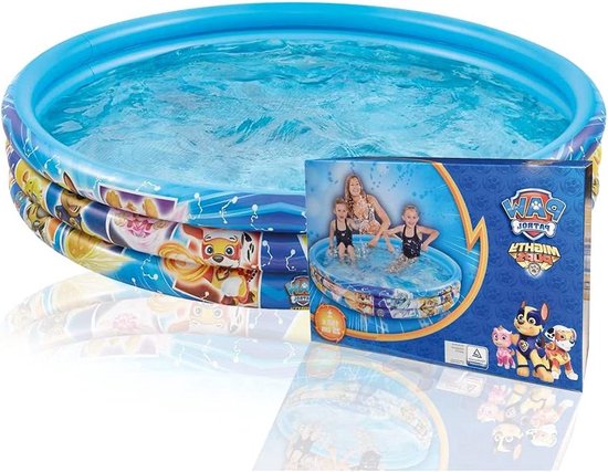 Paddling Pool Paw Patrol Inflatable - 150 x 25 cm - 3-Ring Pool - Fur ...