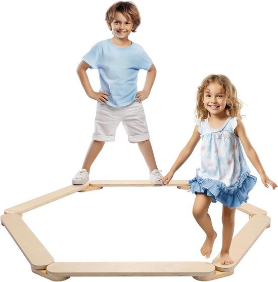 Wooden balance bar for children - improve coordination - Montessori ...