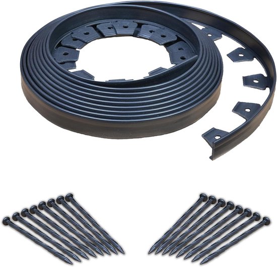 No-Dig Landschapsrand Kit 40 Voet Zwart - Kunststof - Eenvoudig te ...