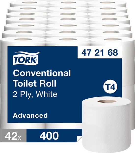 Tork - Toiletpapier t4 advanced 2laags wit 472168 | bol