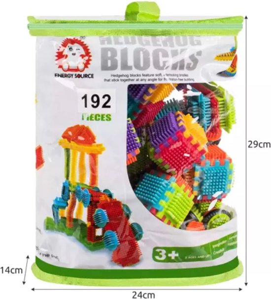 Kruzzel 192-delige Constructie Set - Creatieve 'Hedgehog Blocks' voor ...