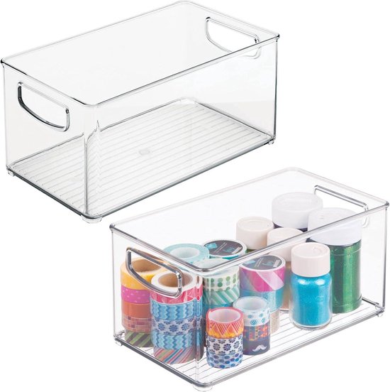 Opbergdozen voor handwerk en knutselspullen - set van 2 - organizer met ...